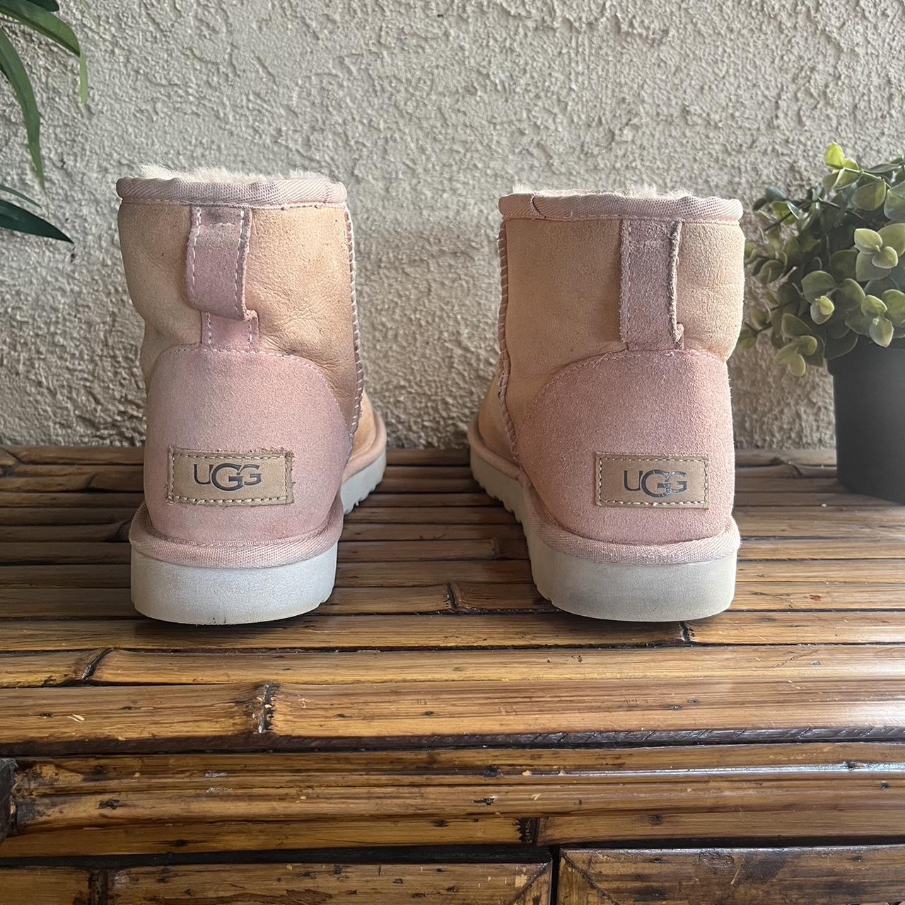UGG Classic Ultra Mini Pink Boots Women’s size 8... - Depop