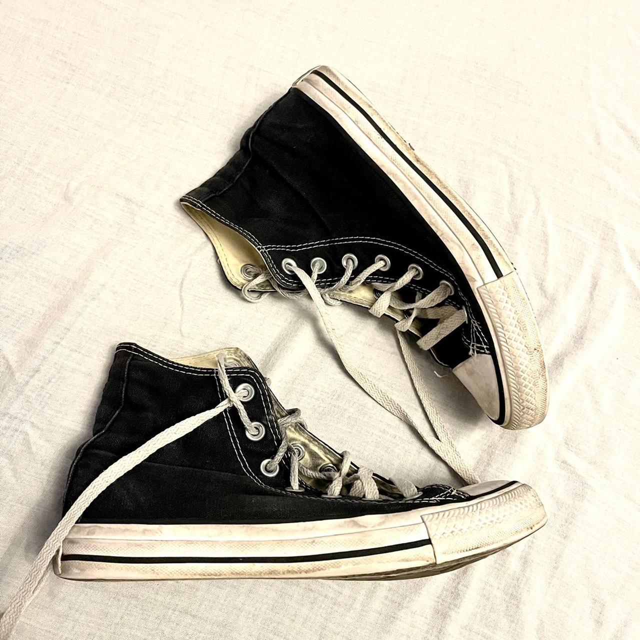 used black high top converse very used... - Depop