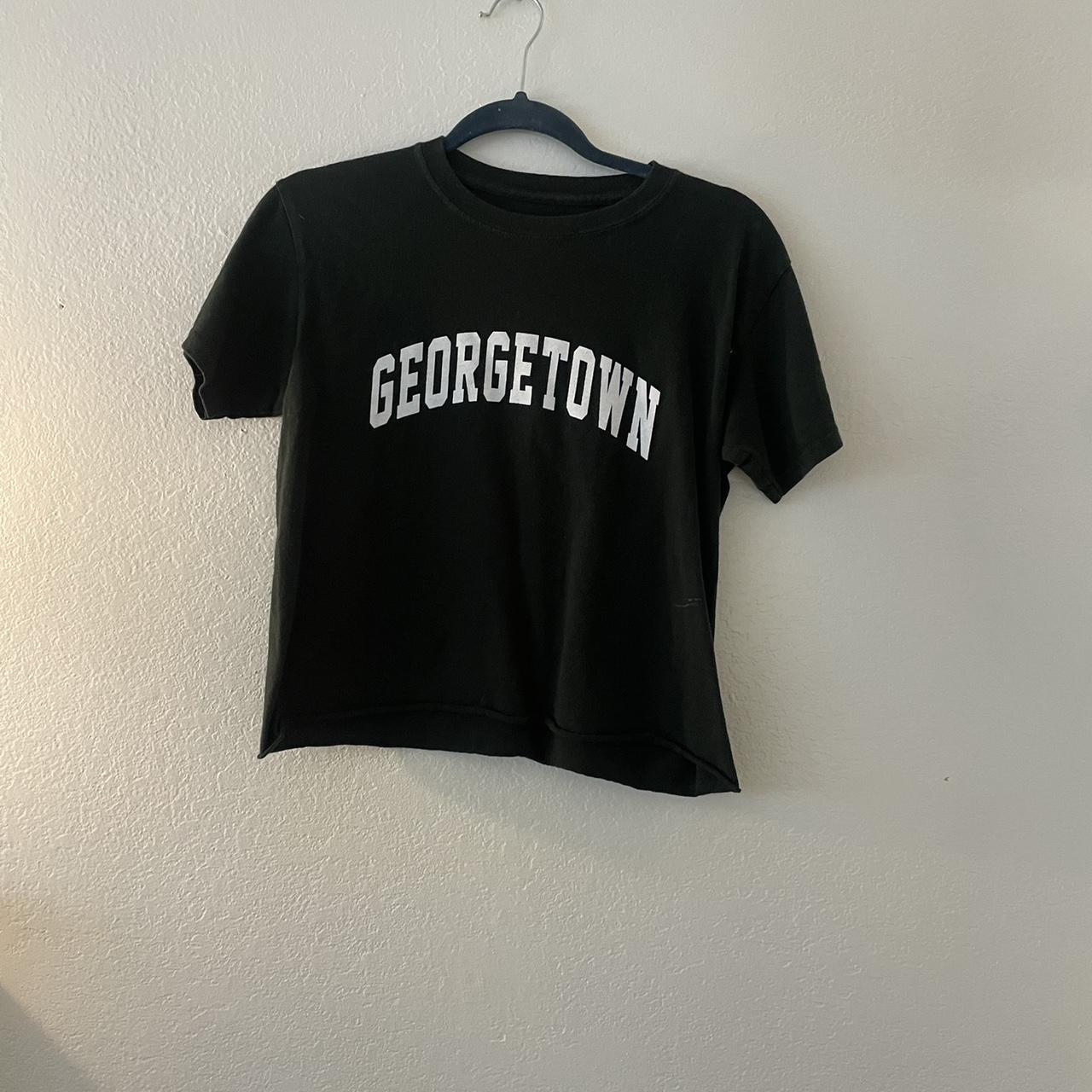 dark green georgetown shirt worn once, has very... - Depop