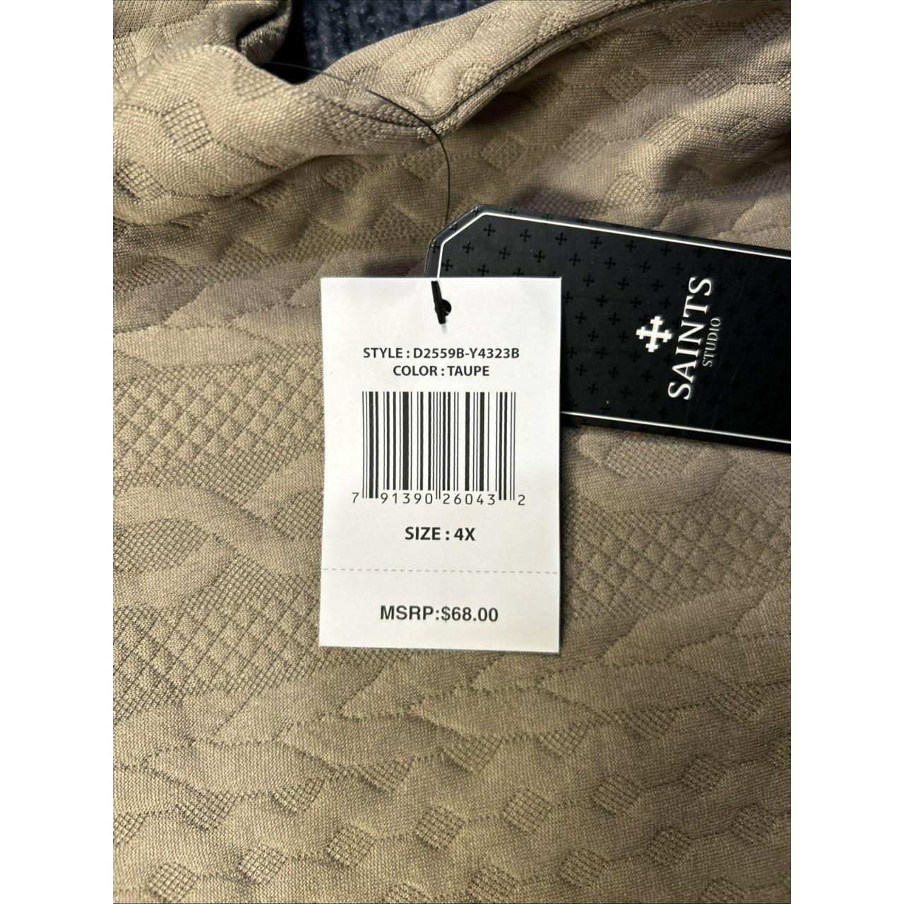 Saints Studio Men's Apparel Brown Embossed T- Shirt... | Depop