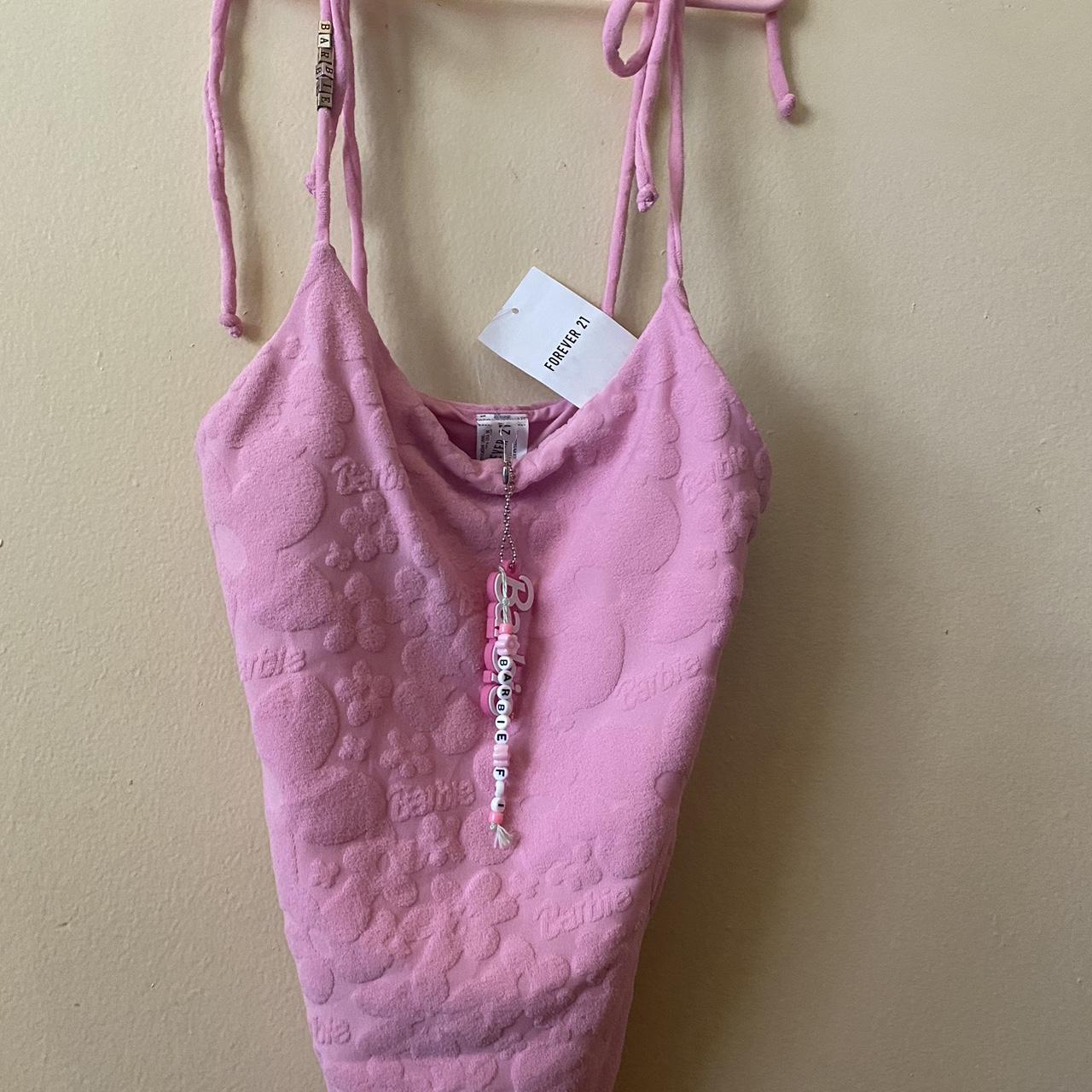 Barbie “ Pink icing terry cloth One-piece swim suit... - Depop
