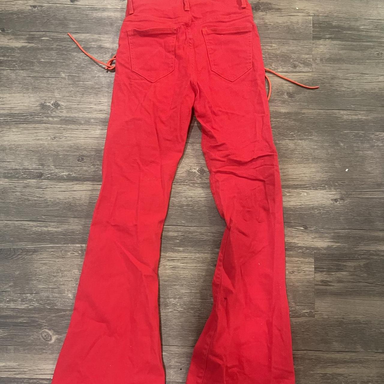 Edikted Women's Red Trousers | Depop
