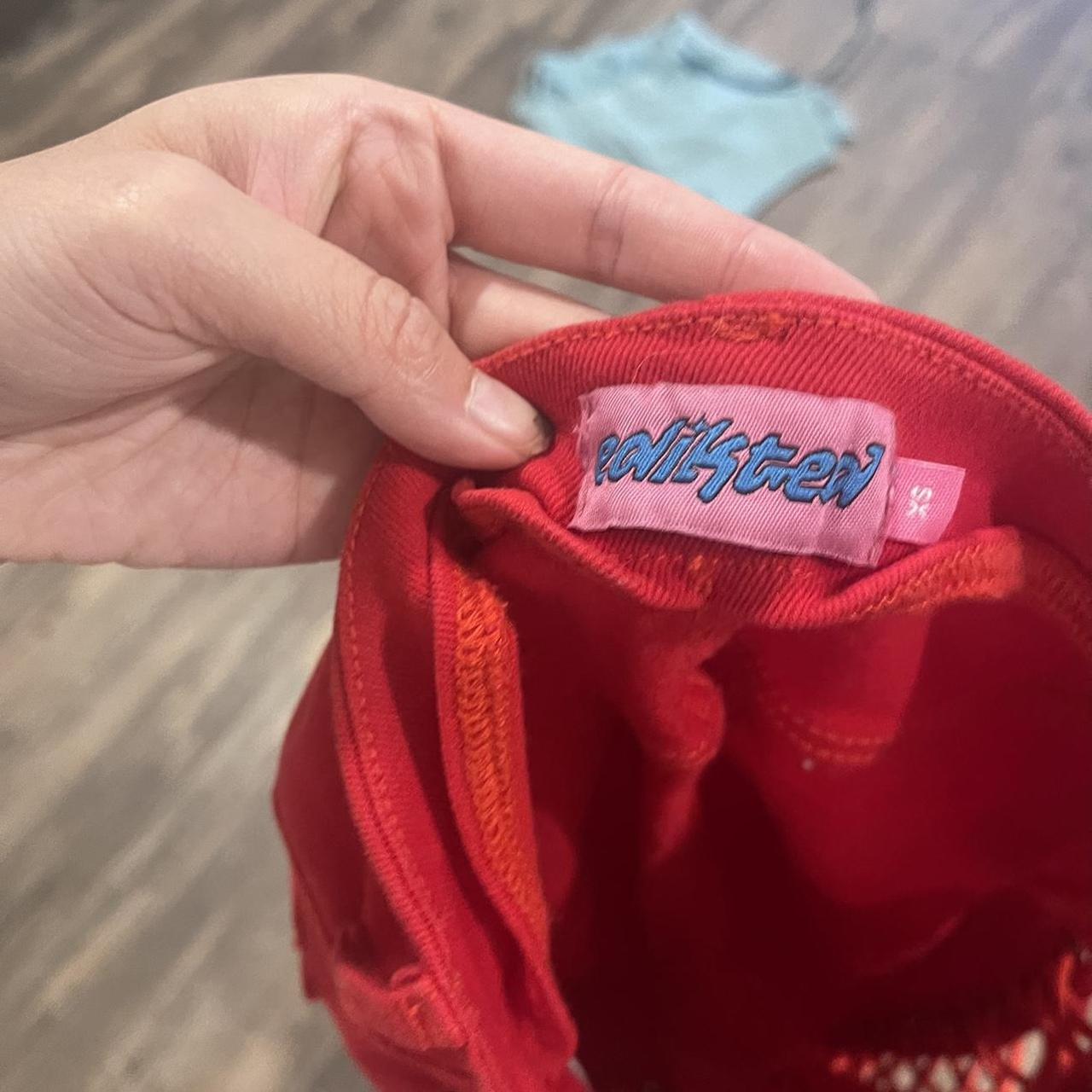 Edikted Women's Red Trousers | Depop