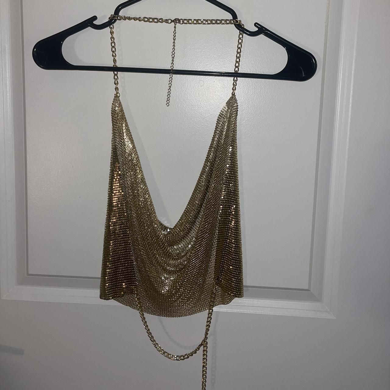 Gold Chainmail Top - gorgeous going out top (could... - Depop