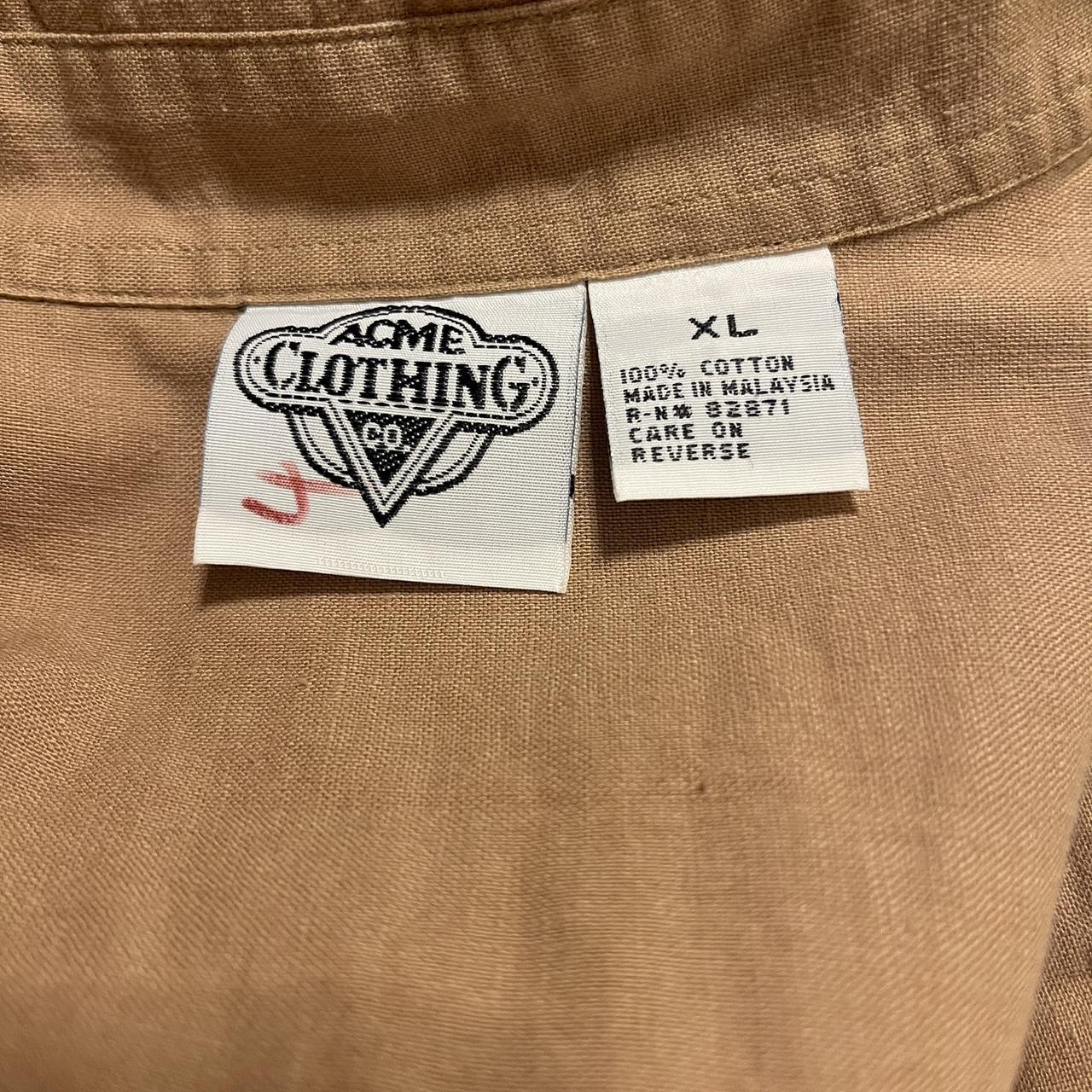 Acme Clothing Men's Brown and Tan Shirt | Depop