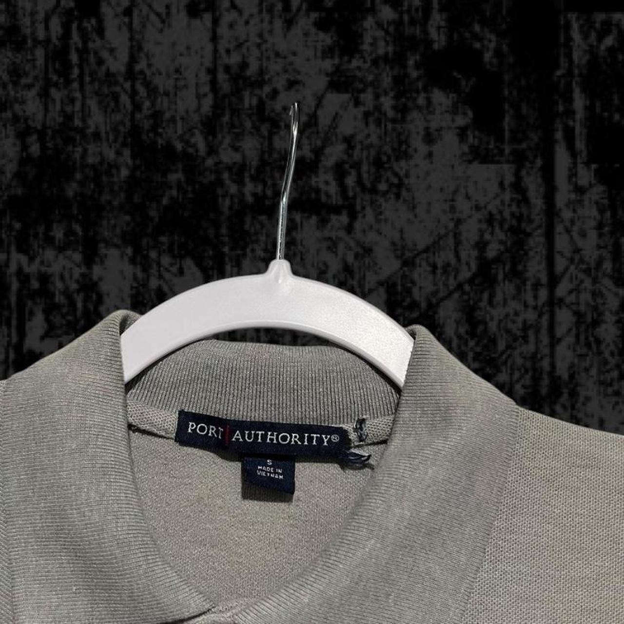 Grunge Gray Polo w/ design Mens Size S #vkei... | Depop