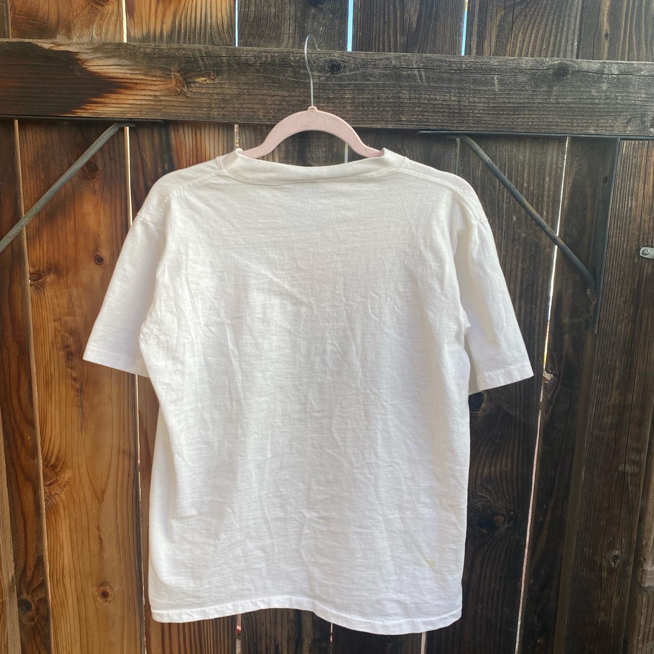 Oneita Men's White T-shirt | Depop