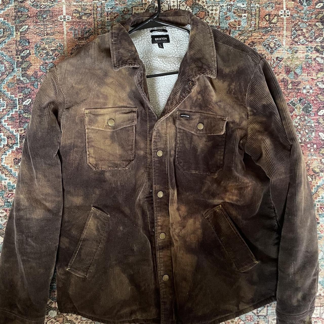 BRIXTON BROWN DYED JACKET Size: Large Color: Brown... - Depop