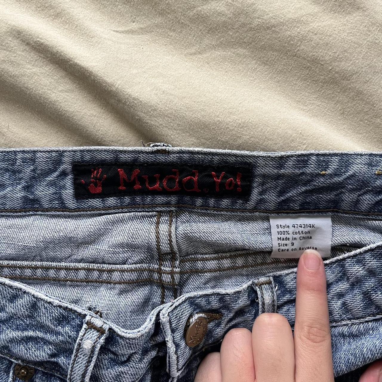 Mudd Yo! Denim skirt labeled size 9 best fit for a... - Depop