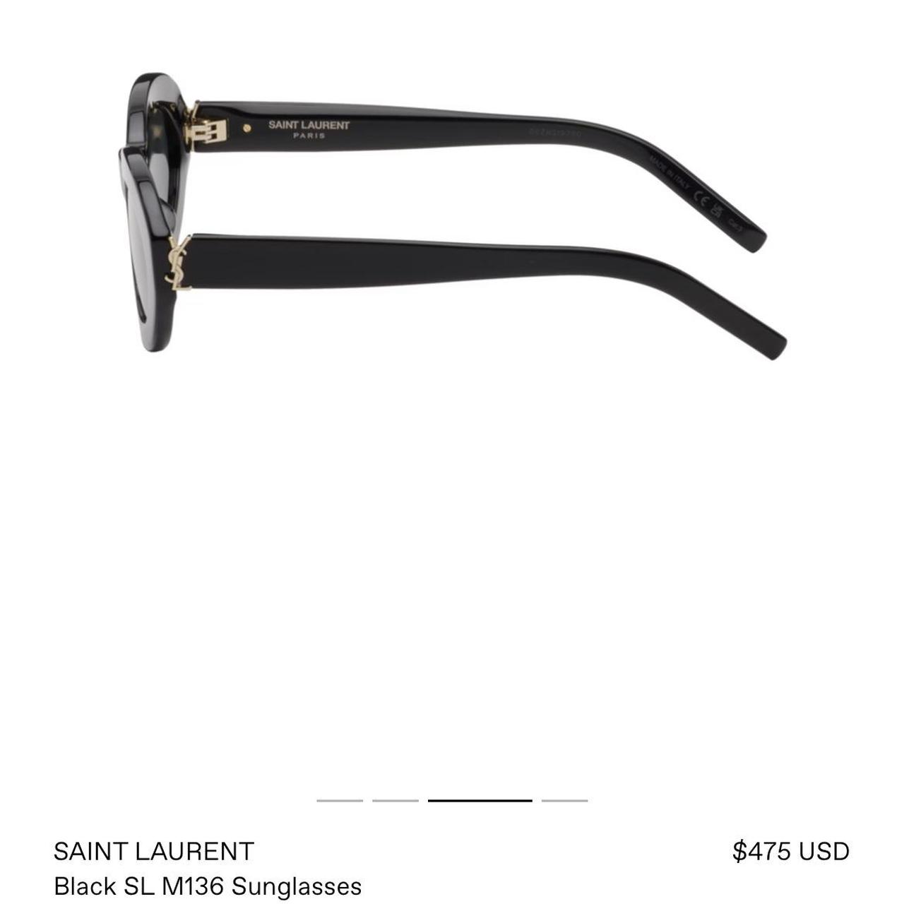 Saint Laurent Black SL M136 Sunglasses Oval... - Depop