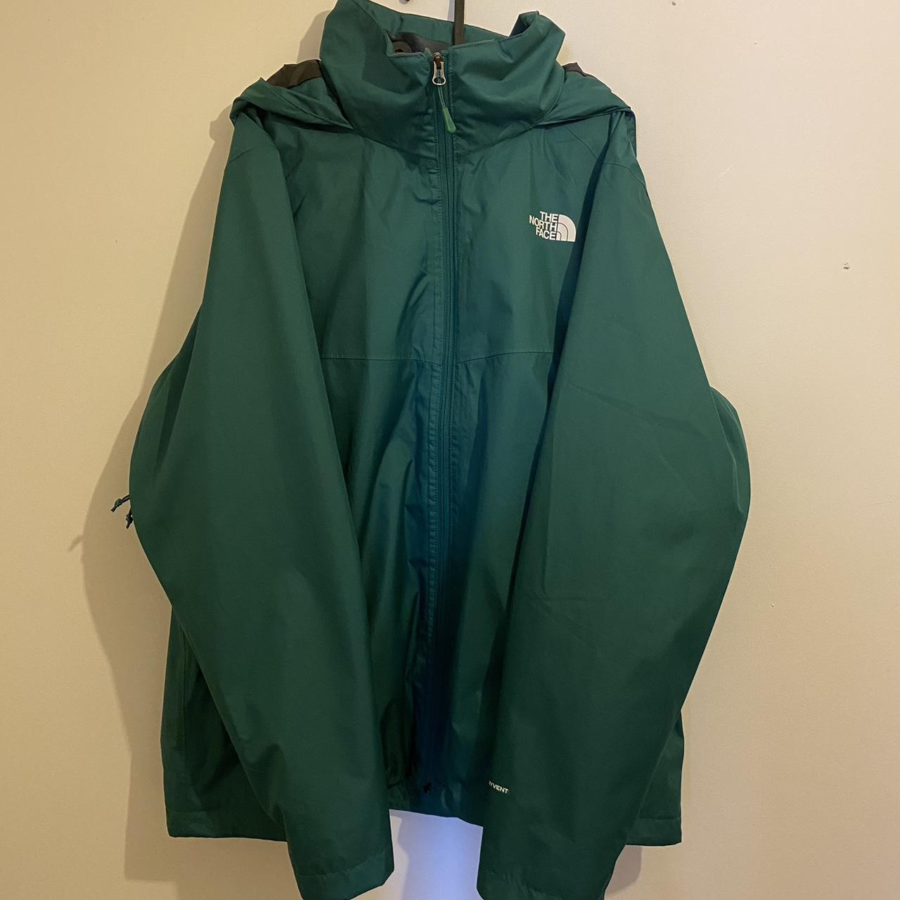 The North Face Hyvent Dark Green, fully waterproof... - Depop