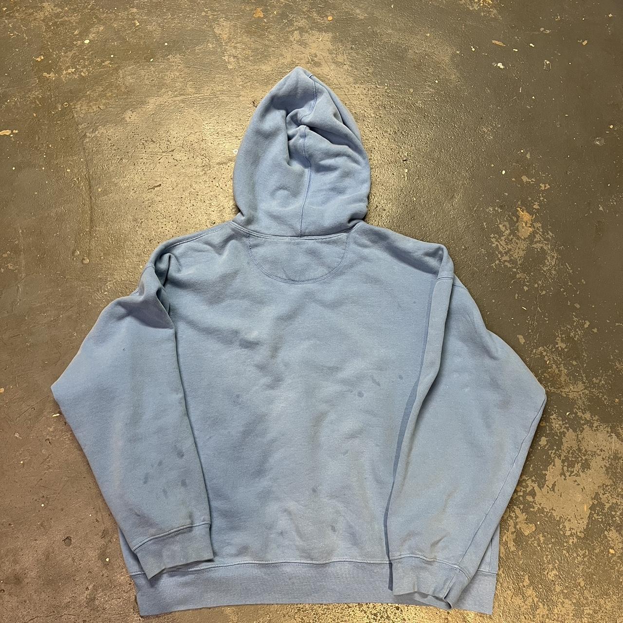 Light Blue blank Hoodie No flaws Nice Boxy fit Size... - Depop