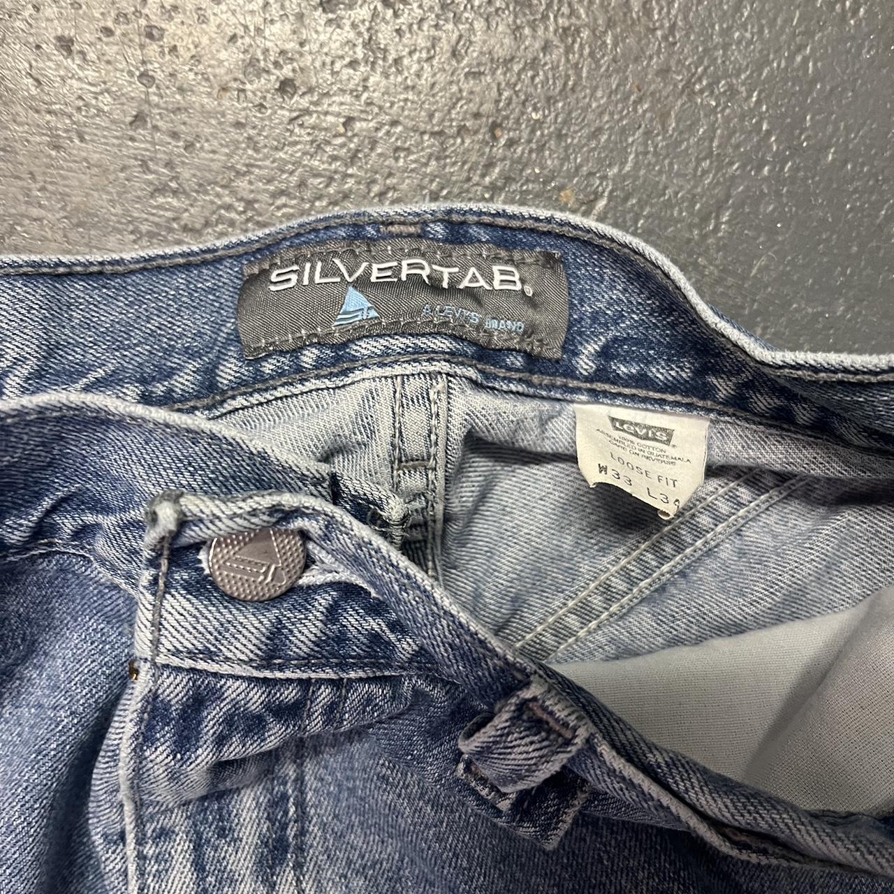 Vintage Levi Silver Tab Jeans Straight leg loose fit... - Depop
