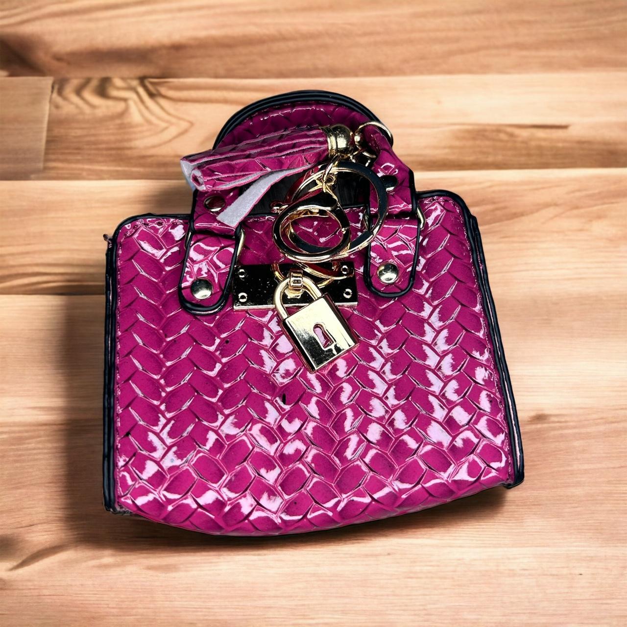 Grape purple textured mini purse wallet , can fit... - Depop