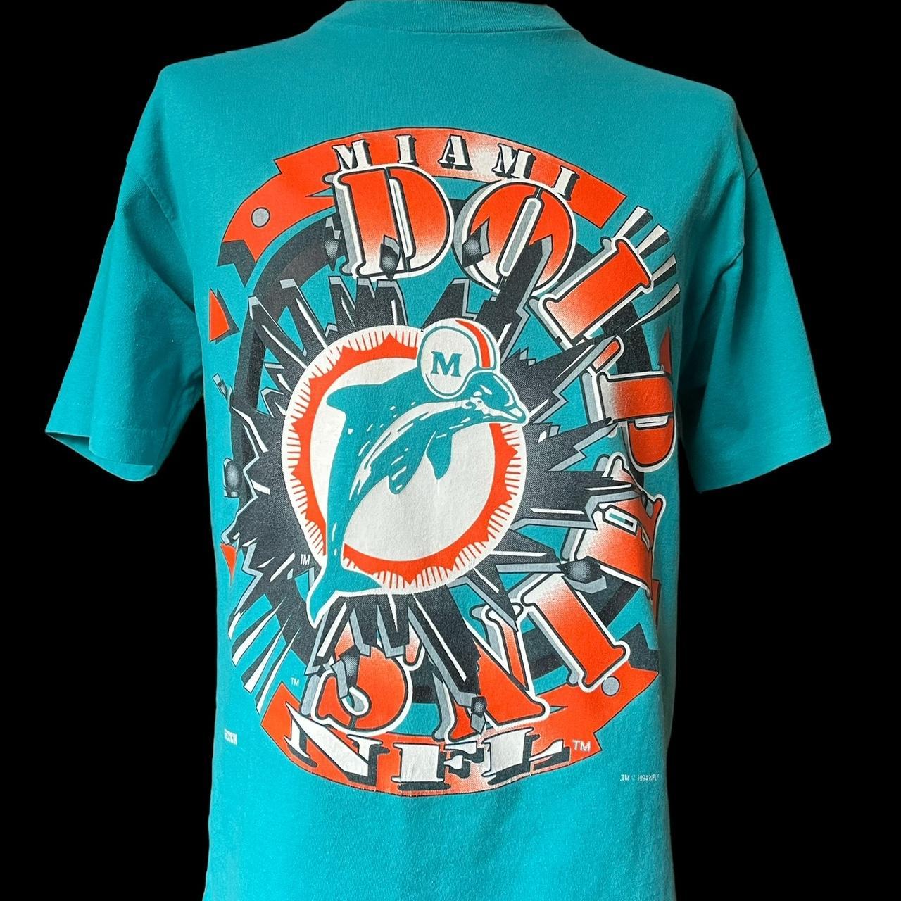 Vintage 1994 NFL Miami Dolphins T shirt Trench... - Depop