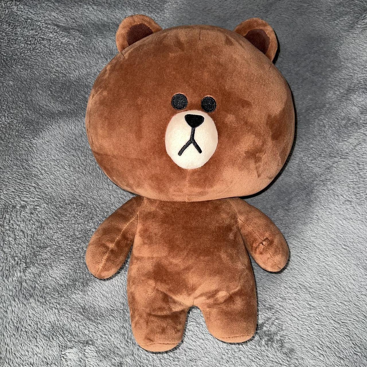 🧸 16” Authentic LINE Friends BROWN Plush 🧸 In great... - Depop