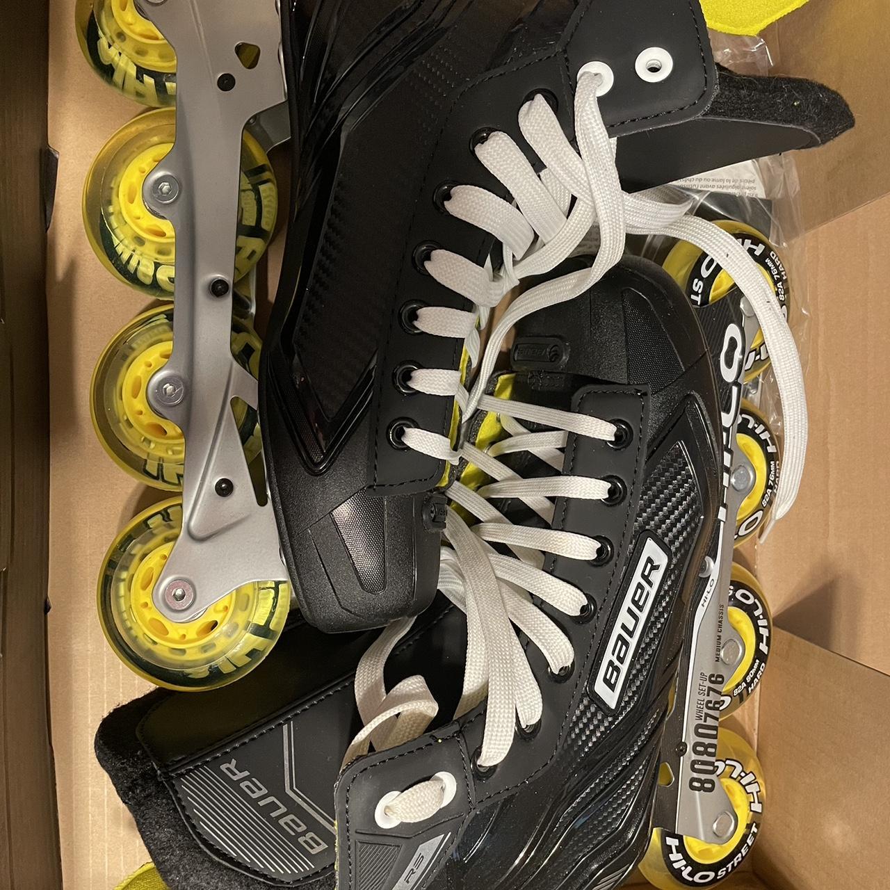 Bauer black and yellow rollerblades BRAND NEW -... - Depop