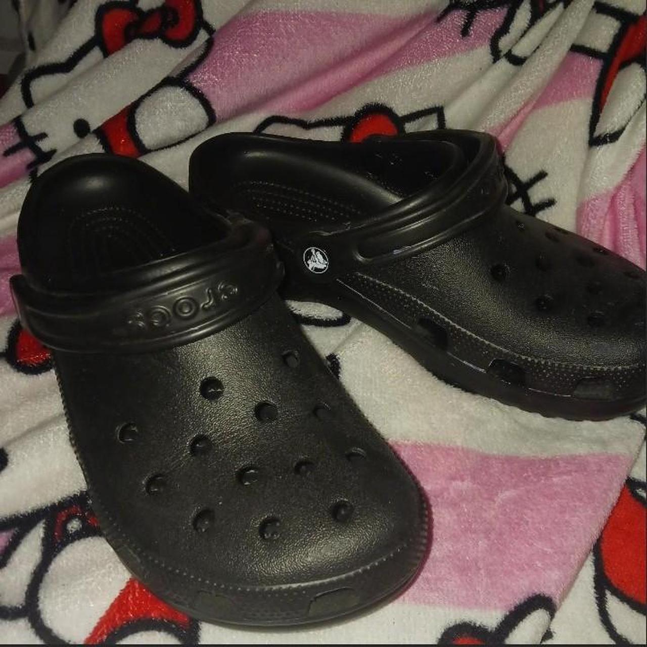 Black crocs ⚫️ A bit dusty but no stains easy... - Depop