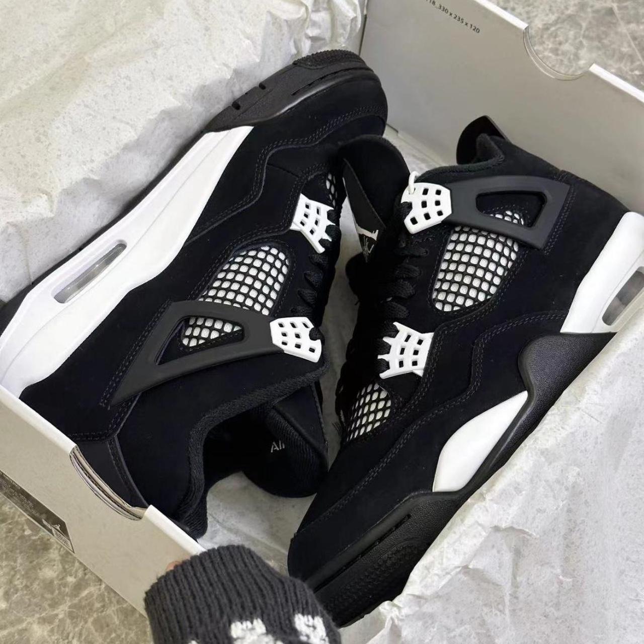 Jordan 4s, white and black . Just dropped. - Depop