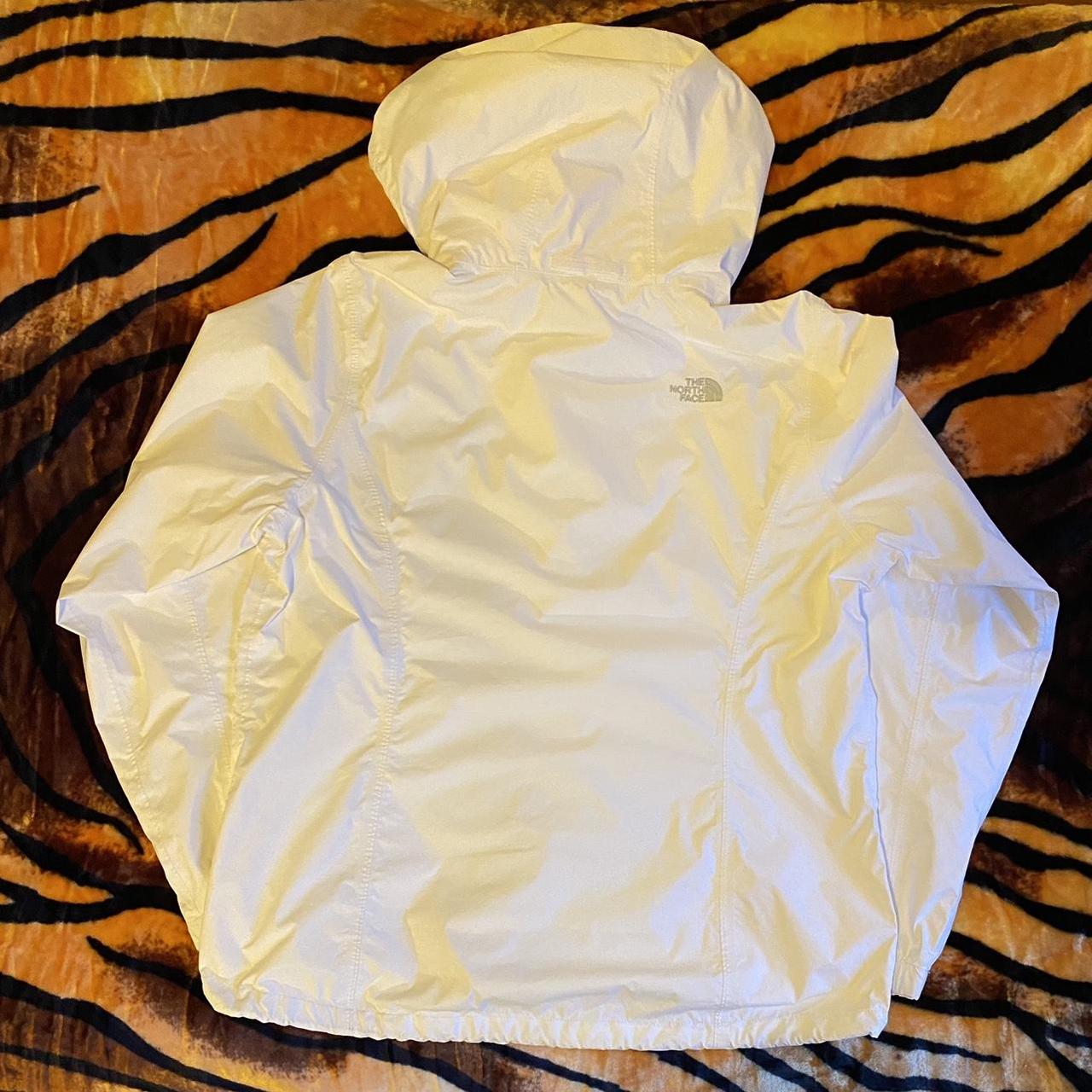 The North Face wind breaker Jacket White Size... - Depop