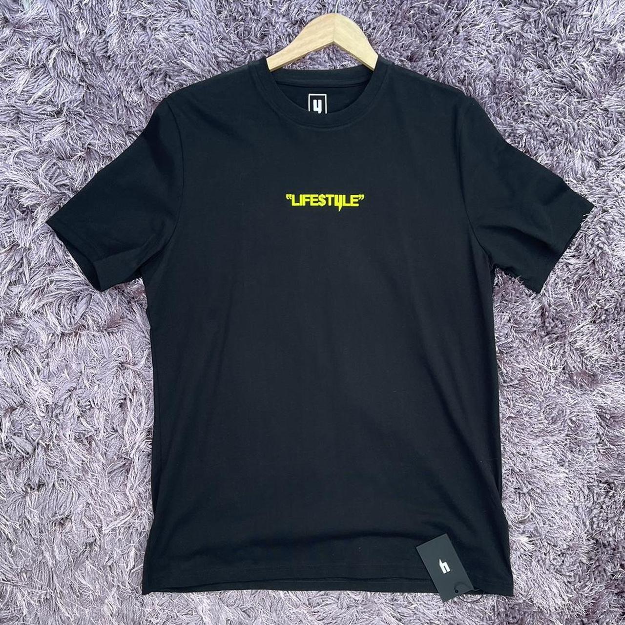 Yelir World T Shirt. Black with neon green... - Depop