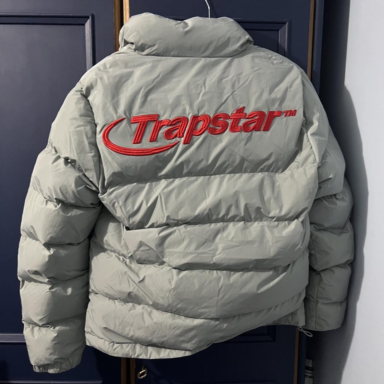 Trapstar coat red and grey never worn brand new tags... - Depop