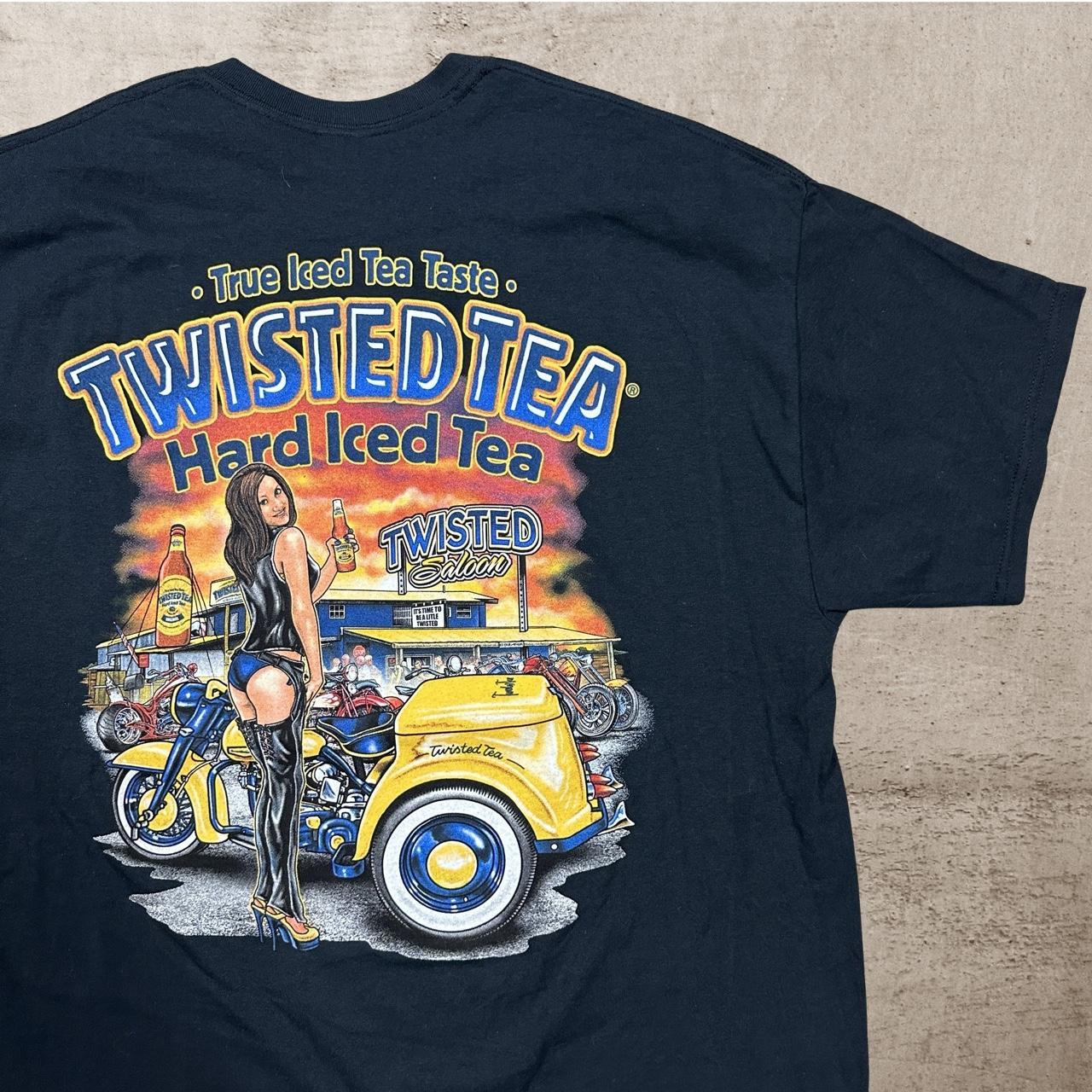 Twisted tea biker style t shirt alcohol tee Size... - Depop