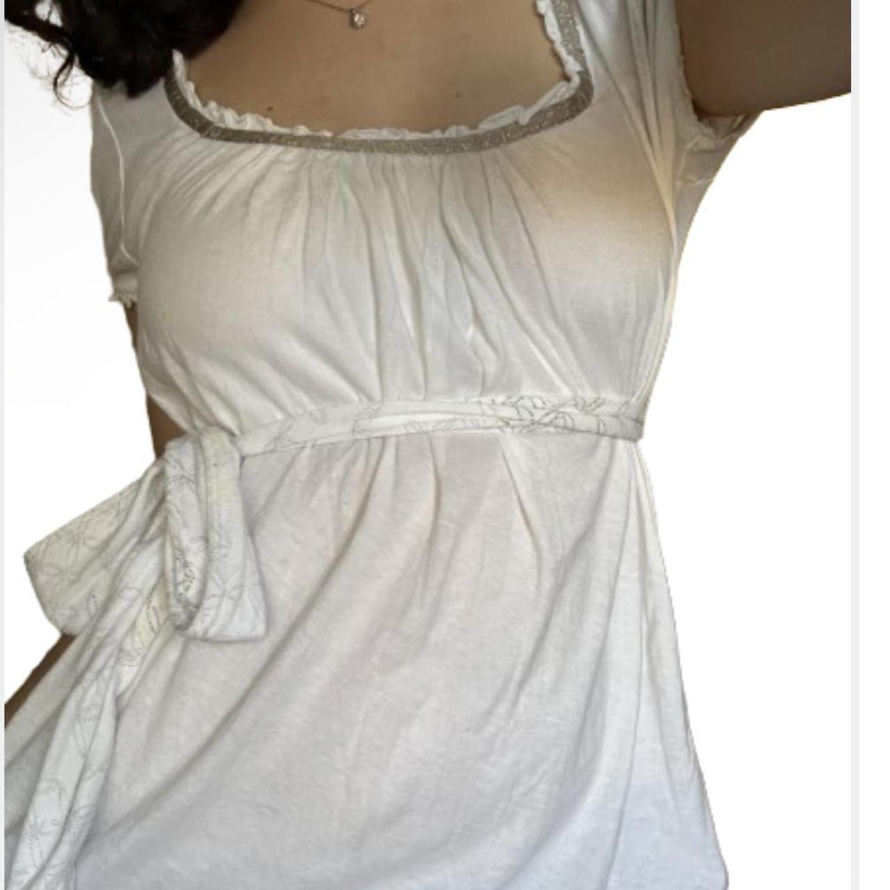 y2k abercrombie & fitch wrap around babydoll... - Depop