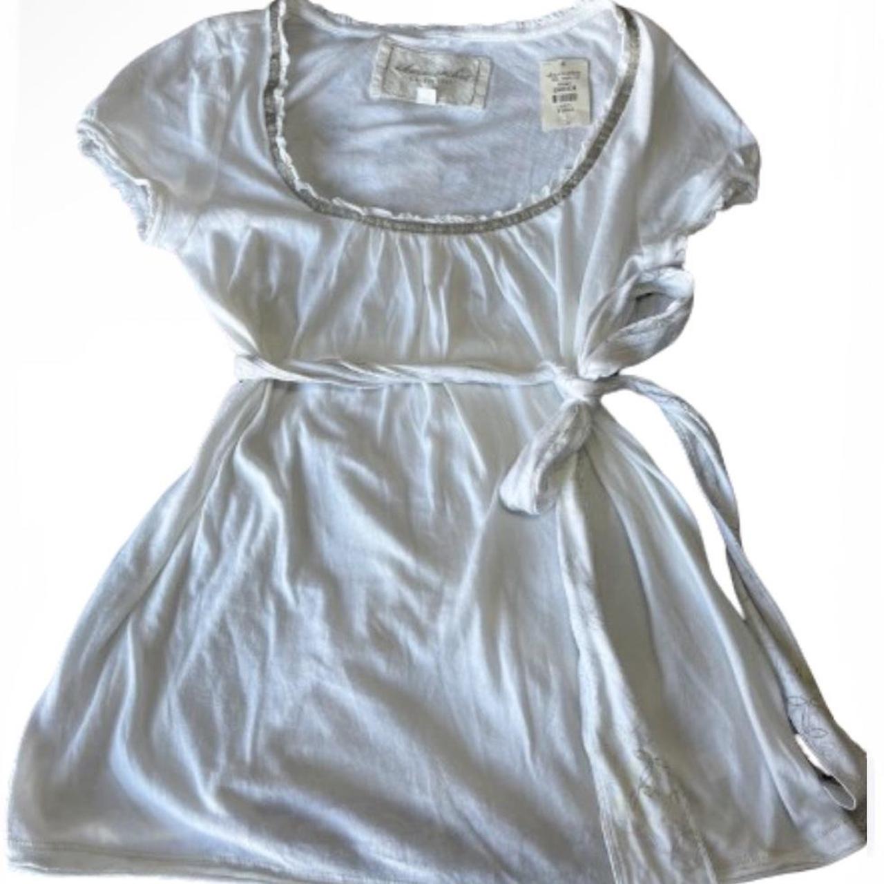 y2k abercrombie & fitch wrap around babydoll... - Depop