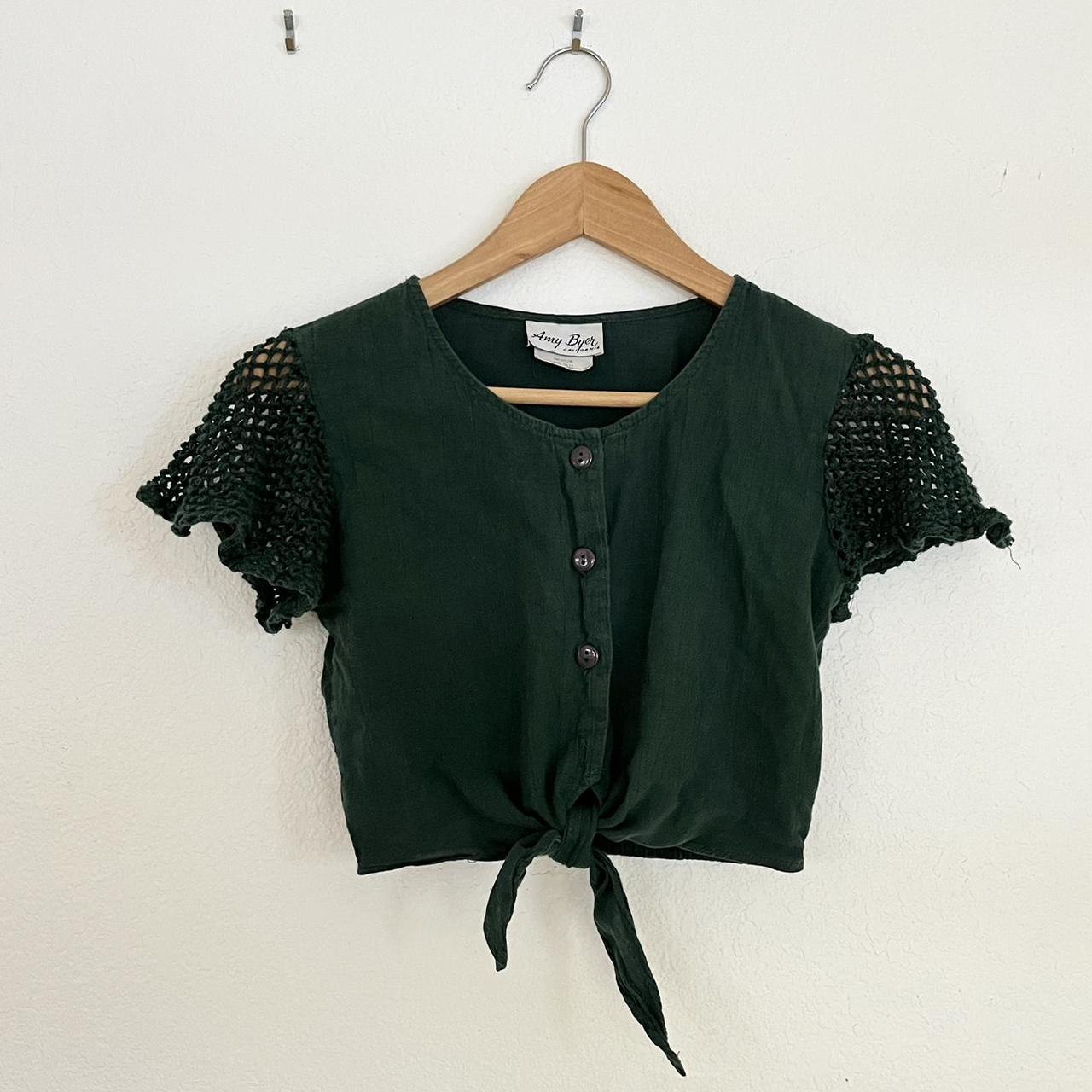 Beautiful vintage (80s?/90s?) crop top by Amy Byer... - Depop