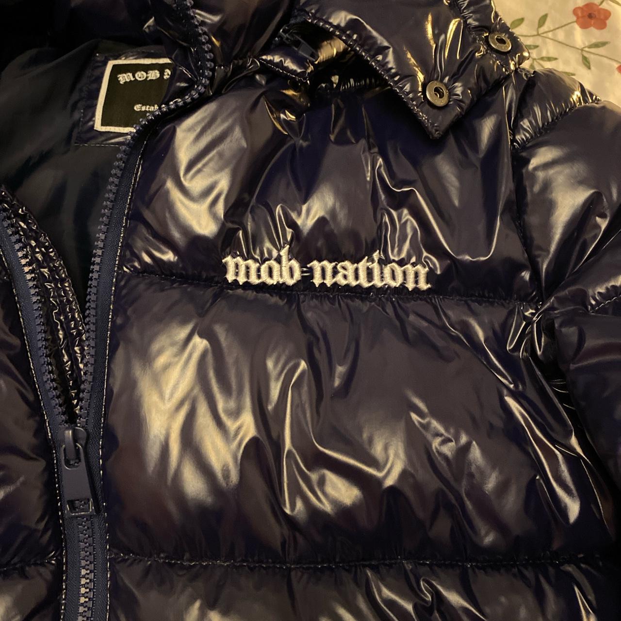 Men's Navy and White Coat | Depop