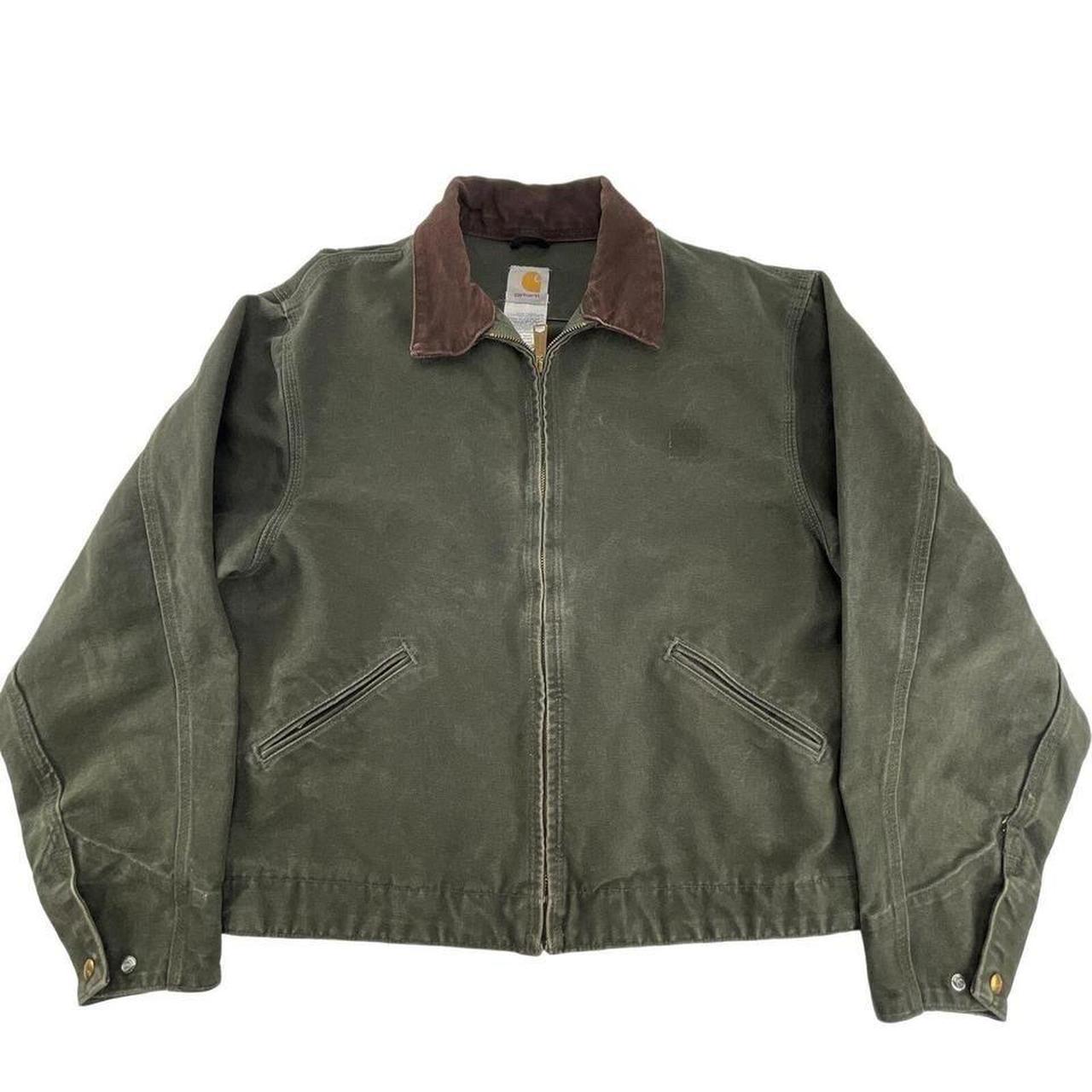 Carhartt Detroit Jacket Unlined Mens Large J310 MOS... - Depop