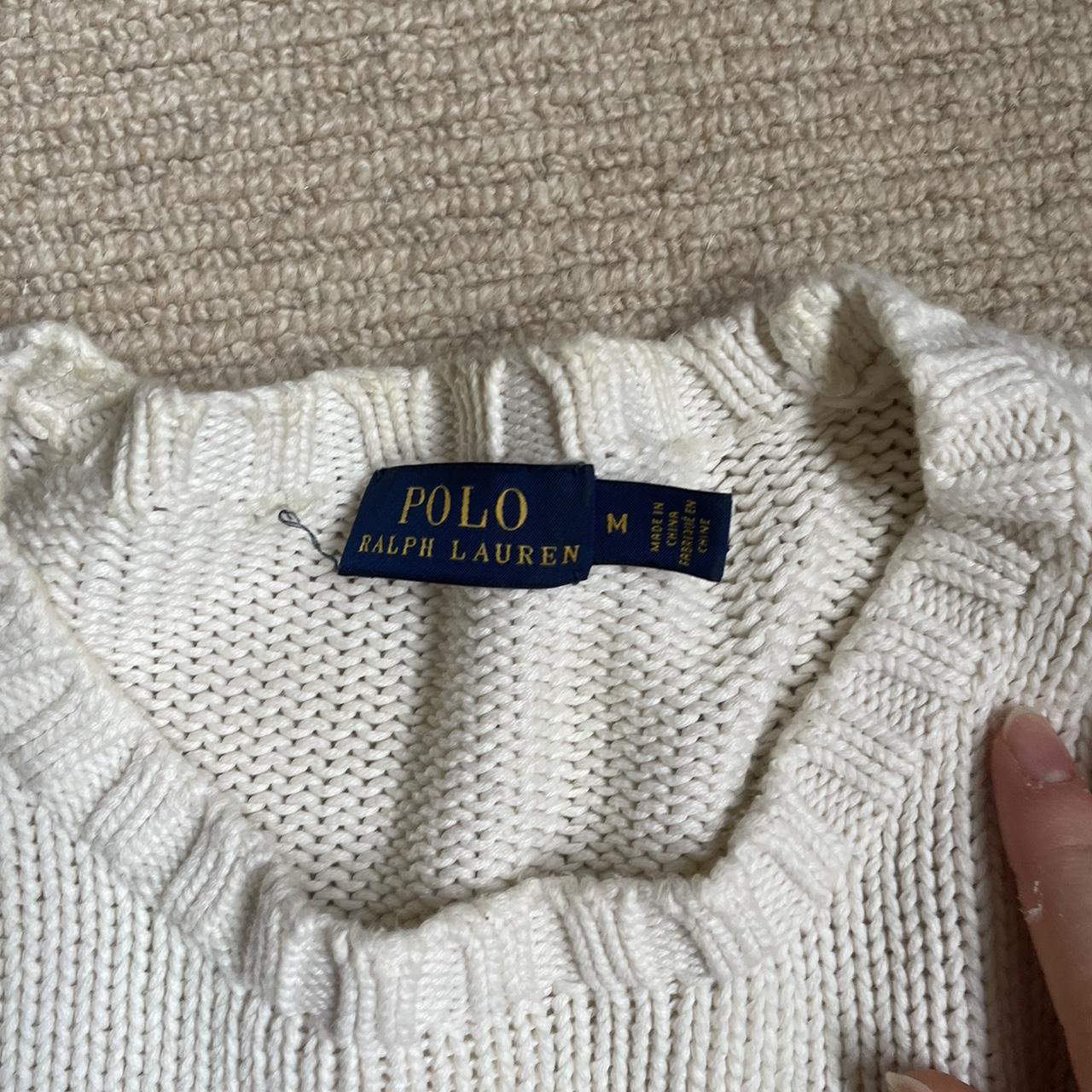 Cream American flag Ralph Lauren jumper, brought it... - Depop