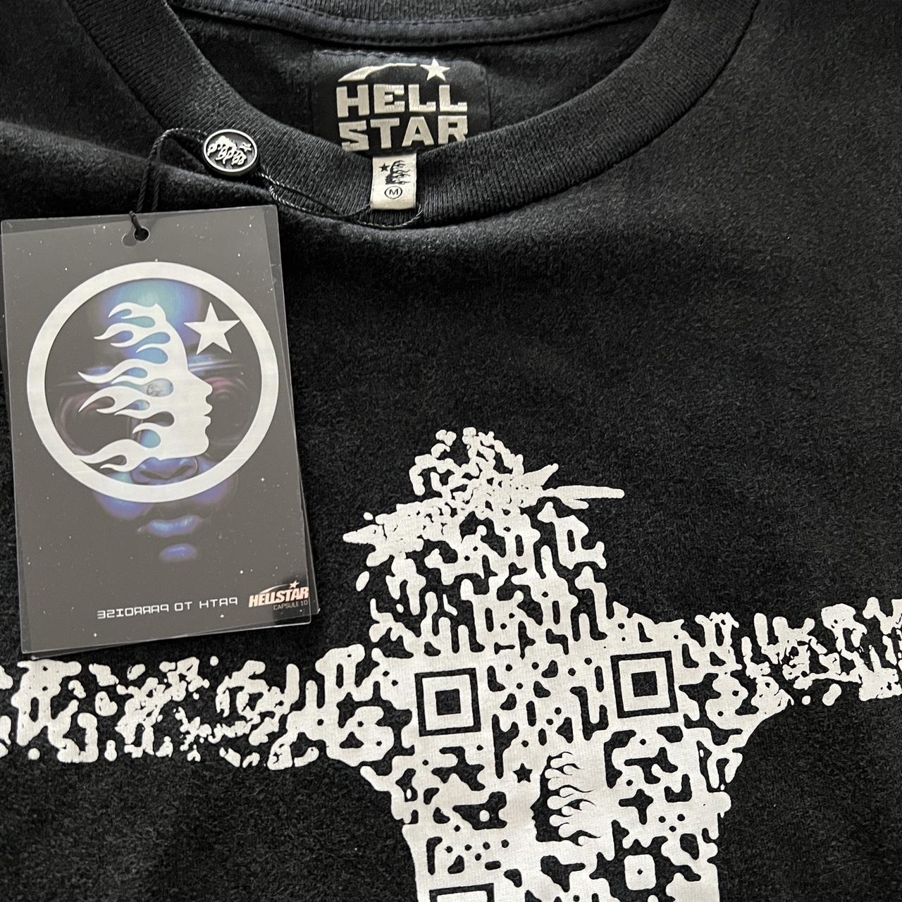 Hellstar jesus qr t shirt Size M fits L Worn once - Depop