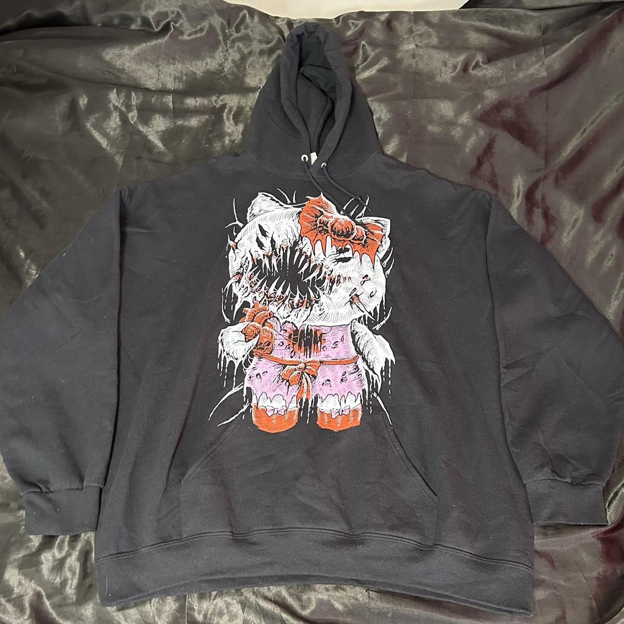 Vampirefreaks hello kitty black hoodie Size 3x... - Depop