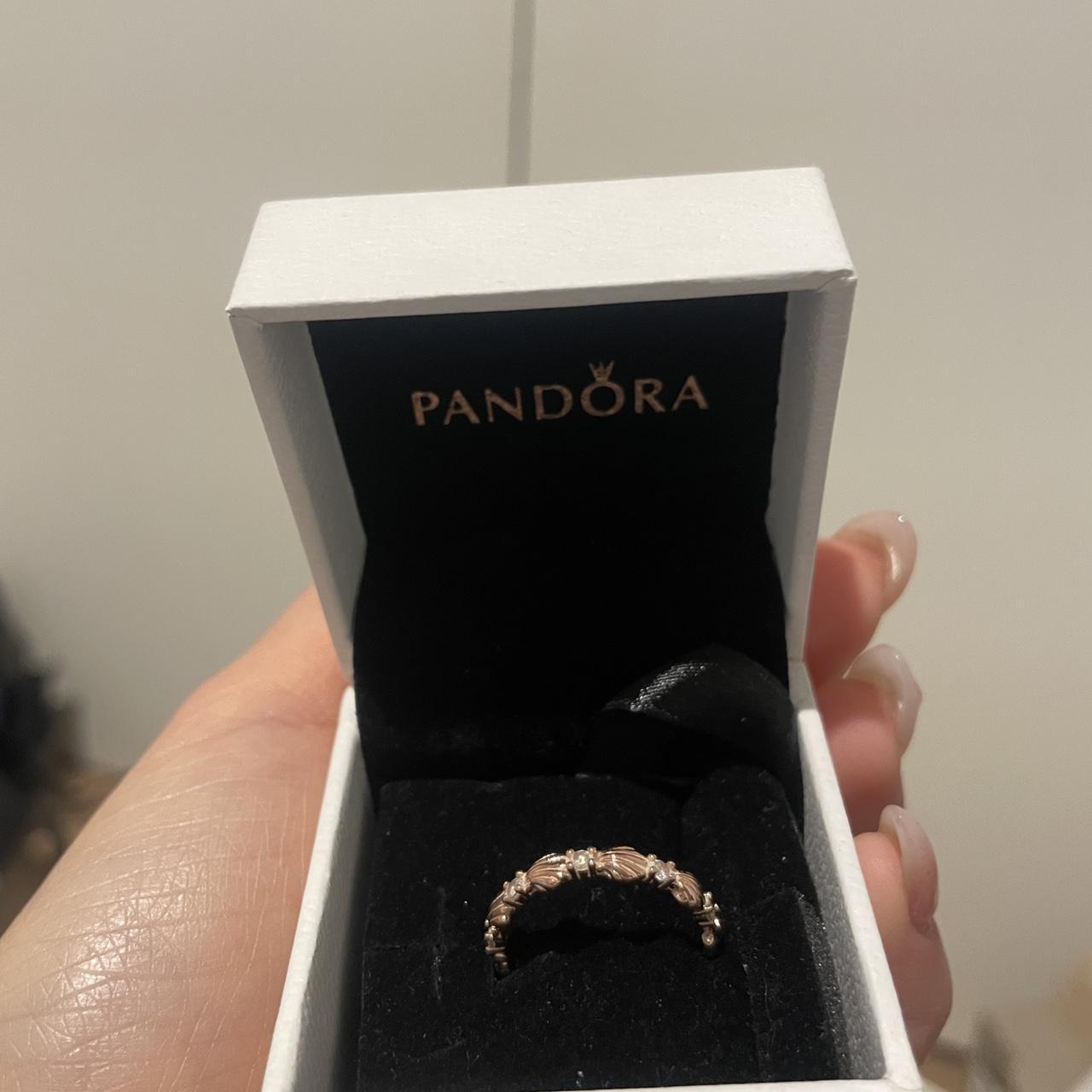 Size 52 shell rose gold Pandora ring - Depop