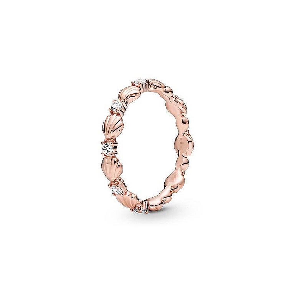 Size 52 shell rose gold Pandora ring - Depop