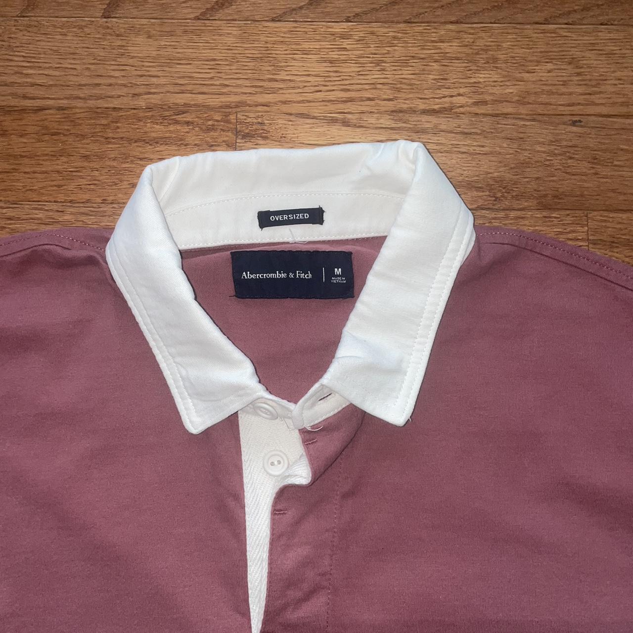 Abercrombie rugby shirt, worn only once oversized... - Depop