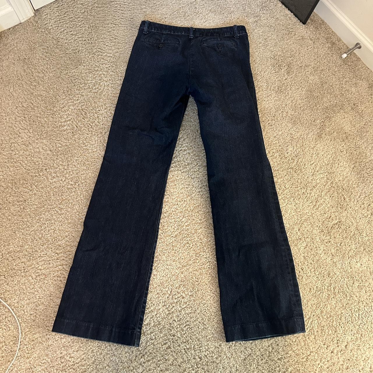 Vintage Y2K blue slim fit flared... - Depop