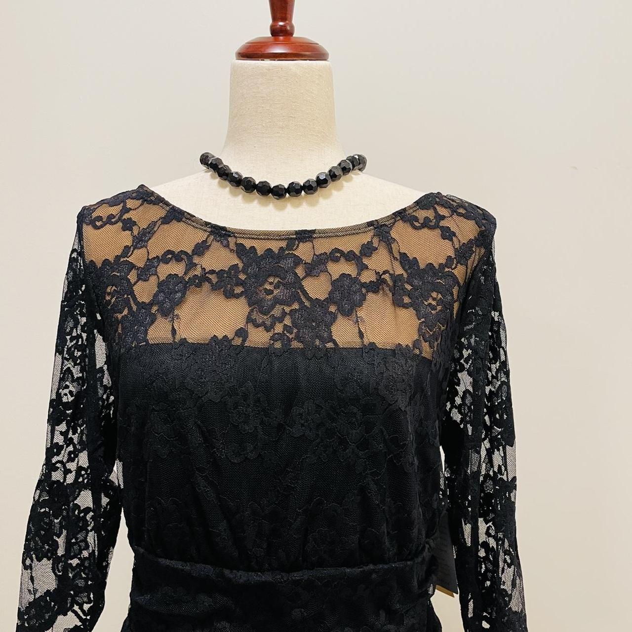 Nwt Kiyonna Luna Lace Cocktail Dress Black Size 2x Depop