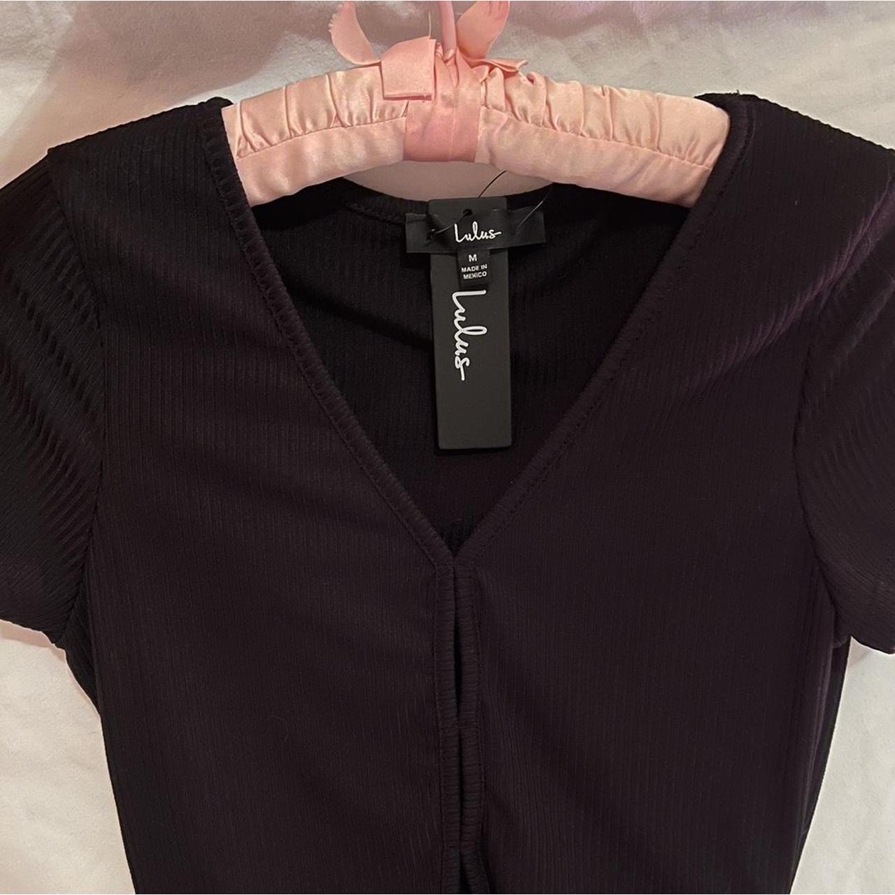 NWT Lulus Black Bodysuit Size Medium Never worn -... - Depop