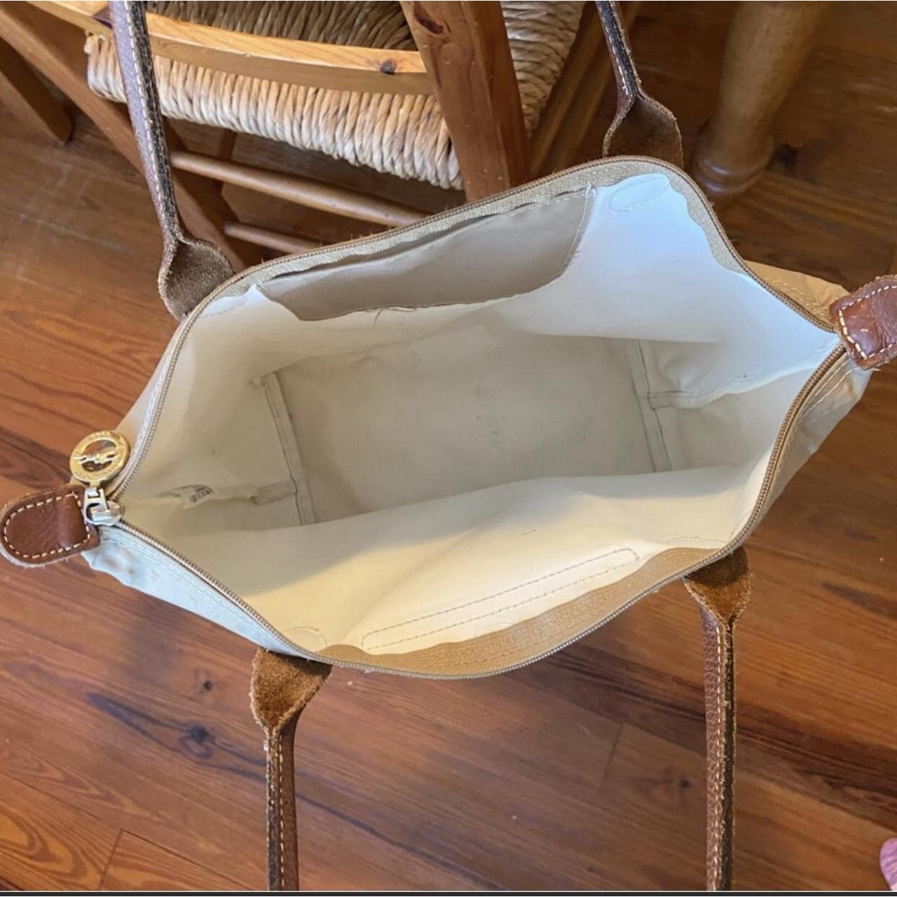 Longchamp Women's Cream Bag | Depop