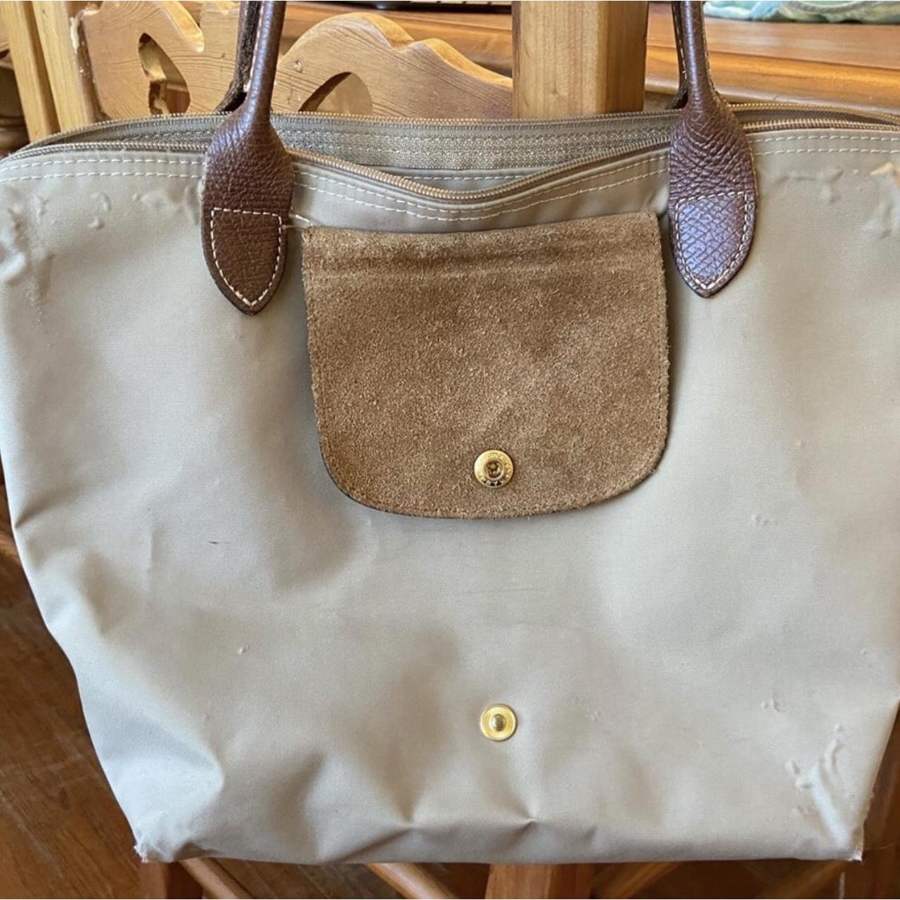 Longchamp Women's Cream Bag | Depop