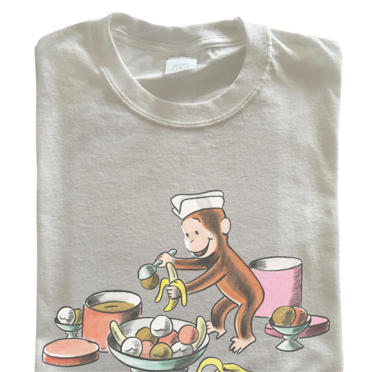 Vintage Curious George Chef Tee 🍌🐵 Adorable... | Depop
