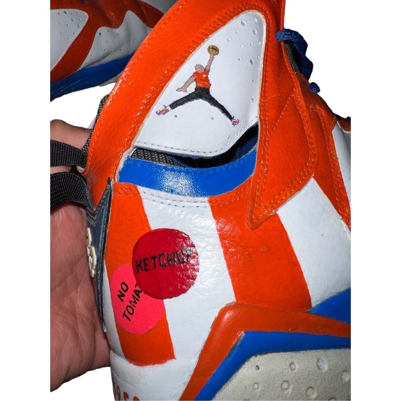 Air Jordan 7 Whataburger Custom Shoes Sz. 12 Custom... - Depop