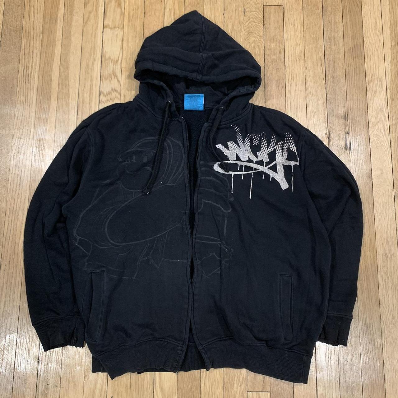 Vintage Y2K WCKD Popeye Grunge Mall Goth Full Zip... - Depop