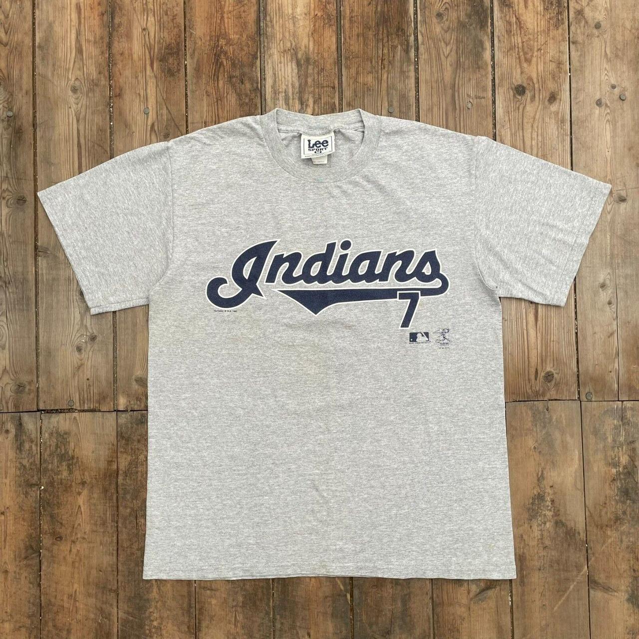 Vintage 90s Lee Cleveland Indians Lofton 7 MLB 1998... - Depop