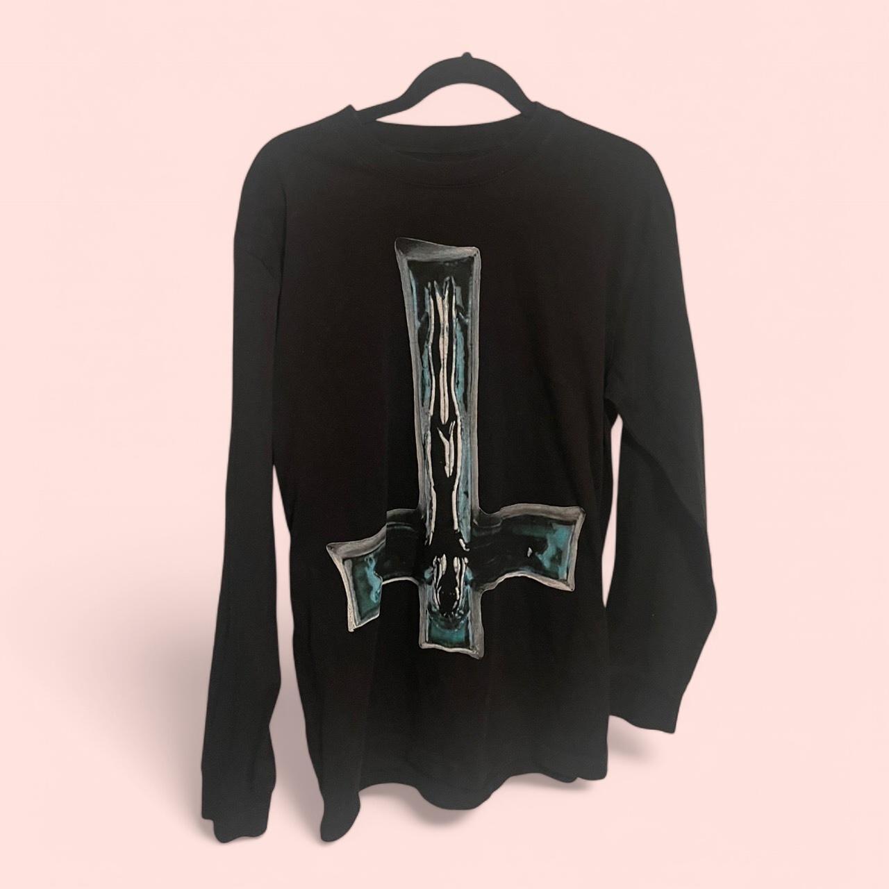 Playboi Carti Whole Lotta Red Upside Down Cross... | Depop