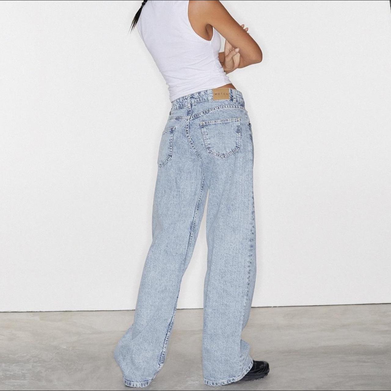 MOTEL ROCKS LOW RISE PARALLEL JEANS IN 80s WASHED... - Depop