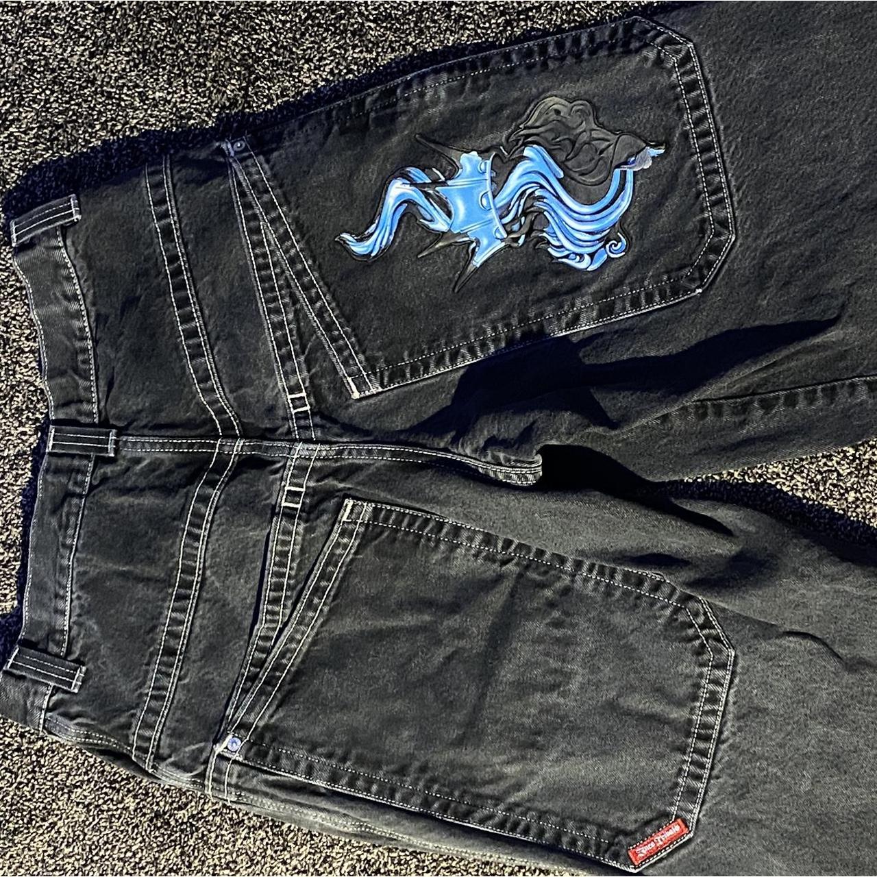 Genuine rare vintage JNCO denim jeans. sweet blue... - Depop